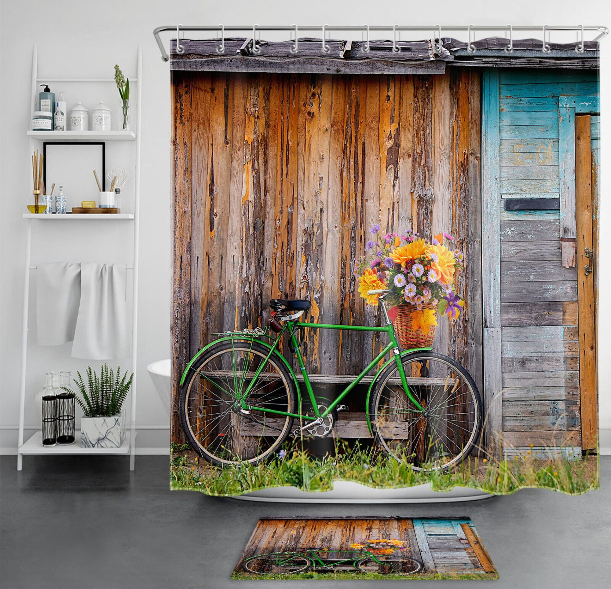 INPERCUST Vintage Sunflower Farmhouse Shower Curtain for Rustic ... INPERCUST Vintage Sunflower Farmhouse Shower Curtain for Rustic ...