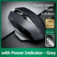 INPHIC F1 2.4G Wireless Mouse Rechargeable 500mAh Ergonomic Silent ...
