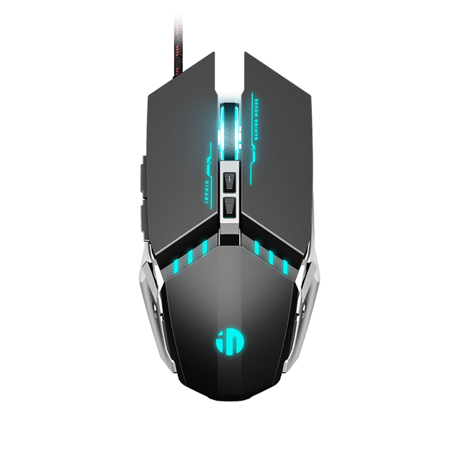 INPHIC W2 Gaming Mouse Silent Click USB Optical Wired Mouse 4800DPI ...