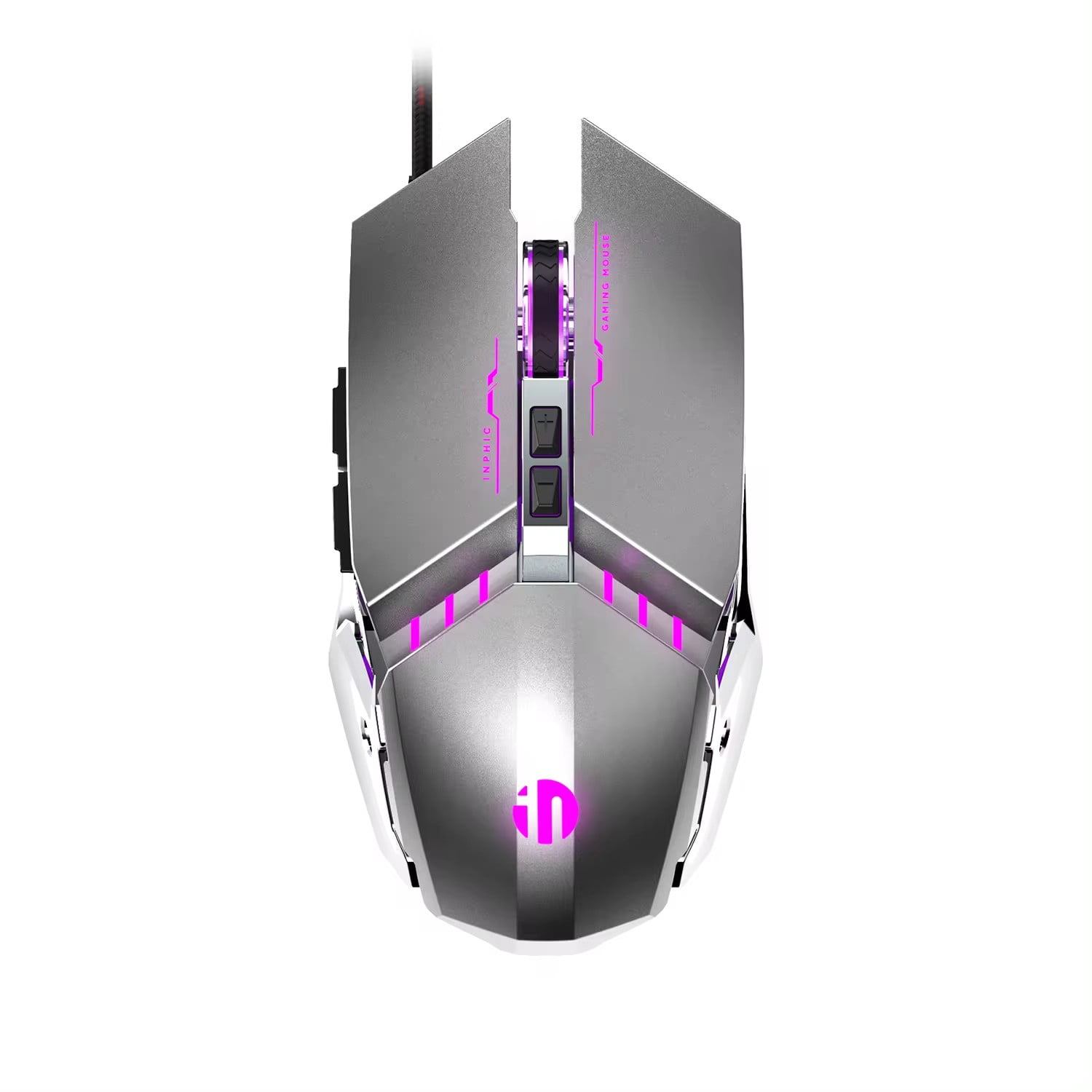 INPHIC W2 Gaming Mouse Silent Click USB Optical Wired Mouse 4800DPI Ergonomic Mice 6 ...