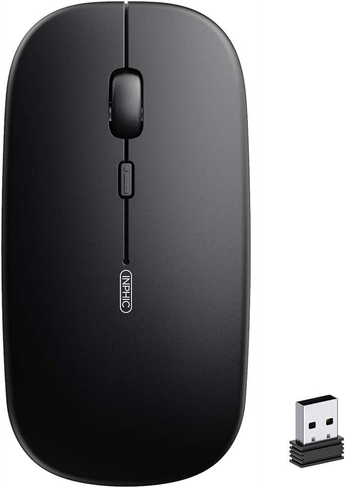 INPHIC Wireless Mouse, 2.4G Silent Rechargeable Ultra Slim USB Portable ...