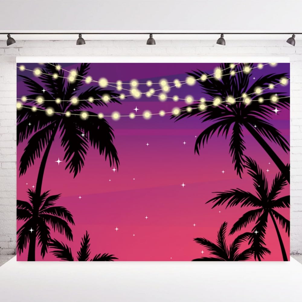 INRUI Sunset Beach Theme Photography Background Tropical Seaside ...