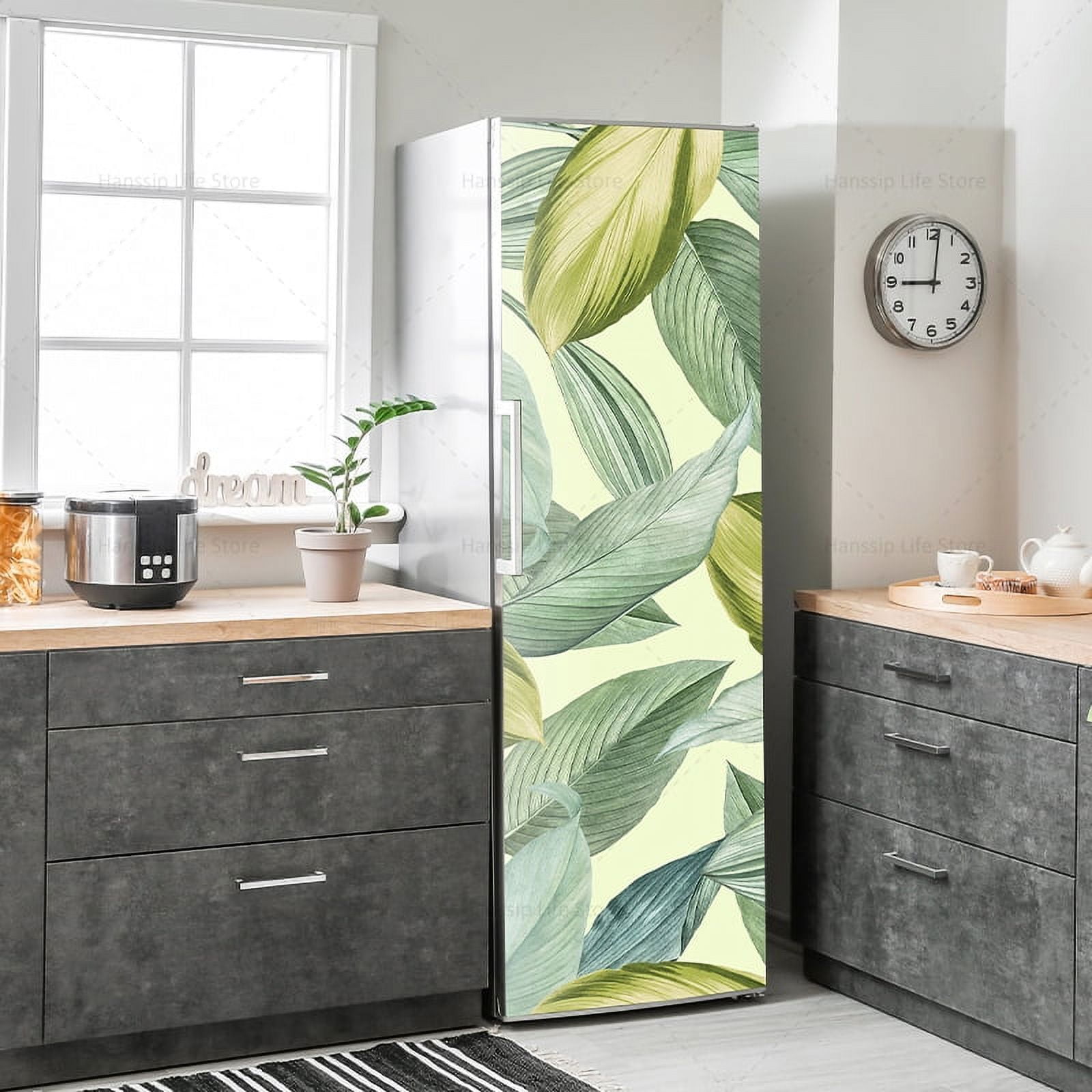 INS Abstract Flower Fridge Sticker Door Mural Wallpaper Self Adhesive ...