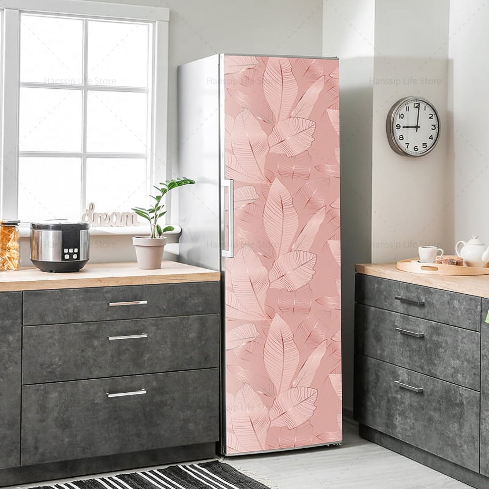 INS Abstract Flower Fridge Sticker Door Mural Wallpaper Self Adhesive ...