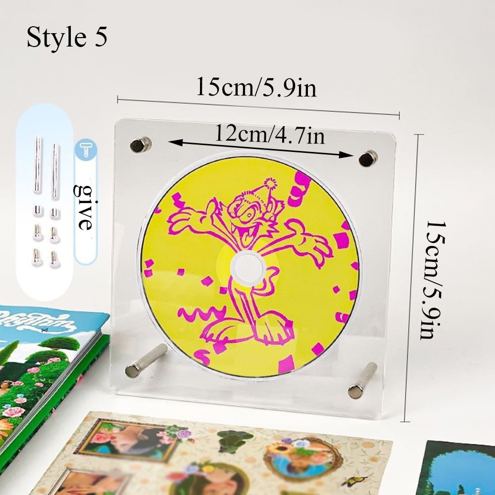 INS CD Picture Display Stand Frame Transparent Acrylic Photo Frame ...