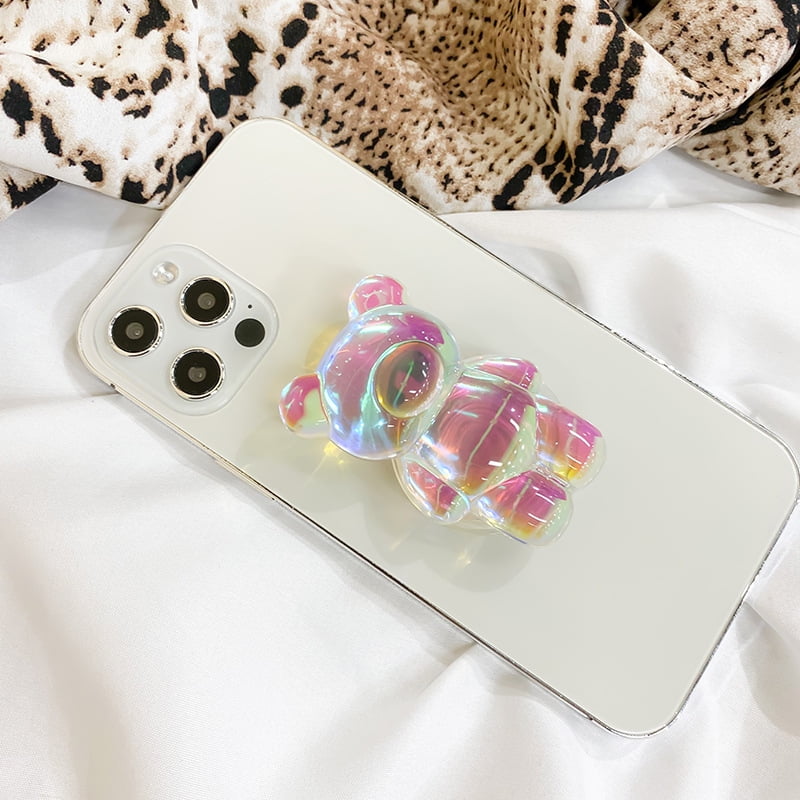 INS Korea 3D Cute Bear Phone Holder Griptok Support for IPhone 13 ...