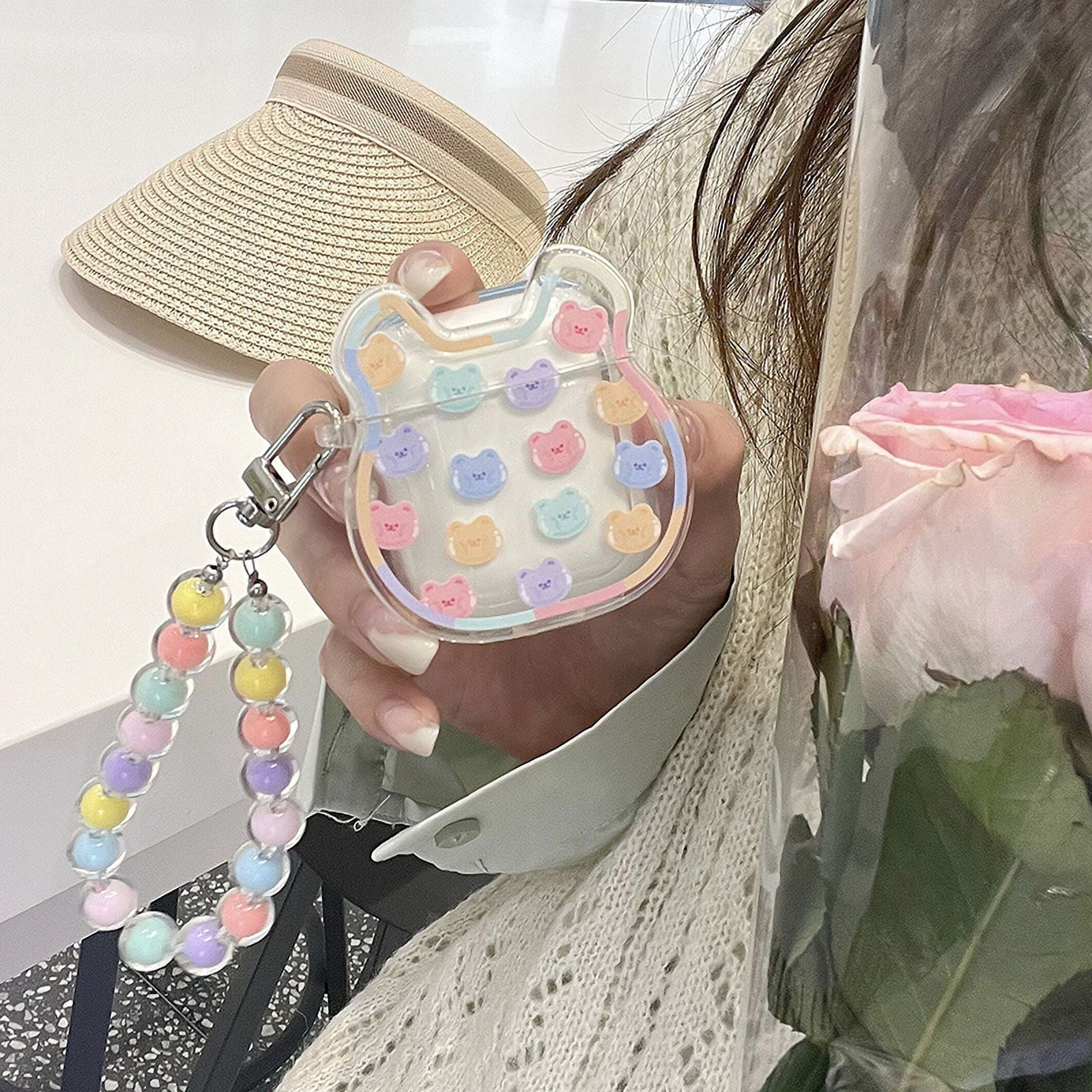 INS Korea Cute 3D Bear Head Clear Earphone Case for Airpods 1 2 3 ...