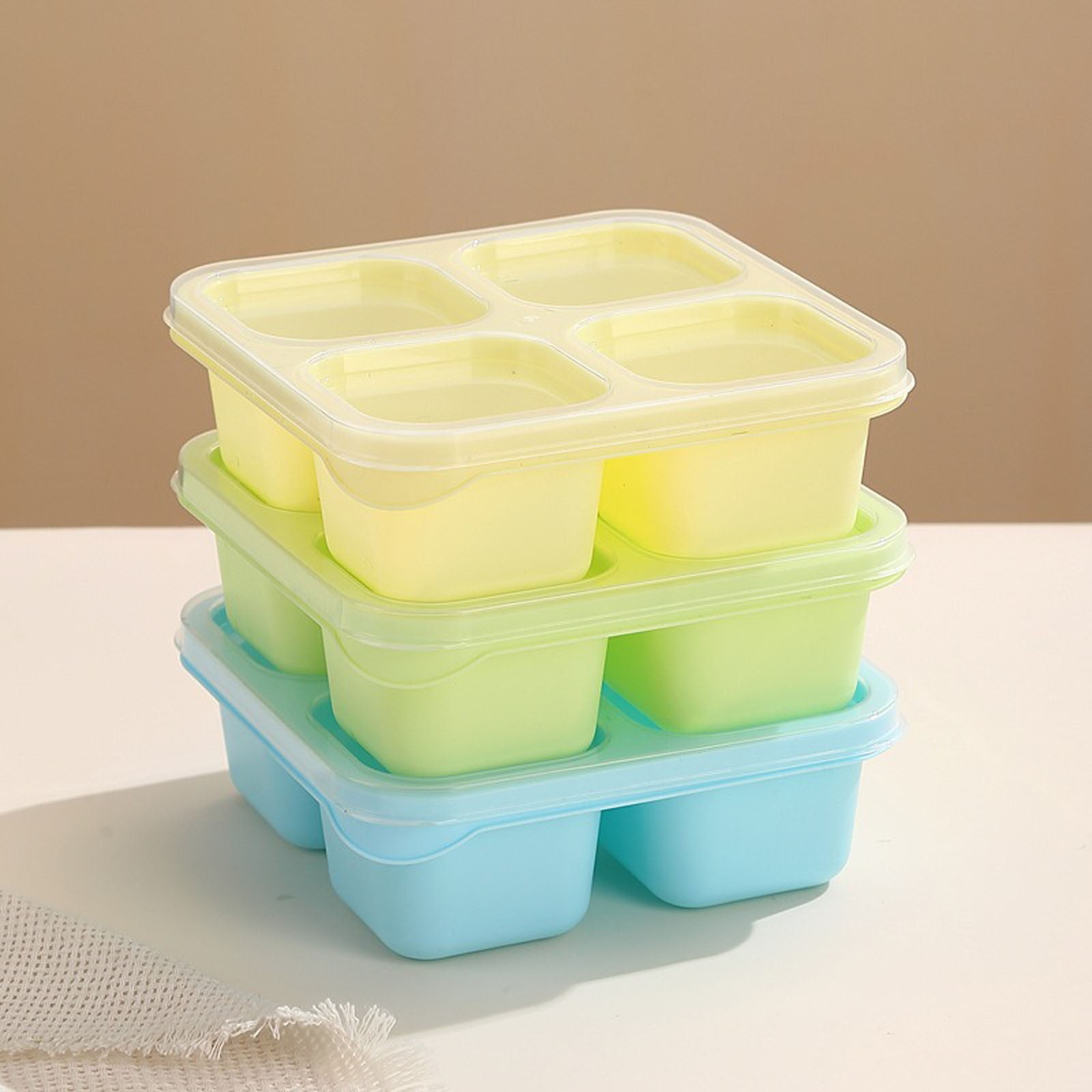 INS Stacked Divider Lunch Box Set - Microwave Safe Bento Box for Adults ...