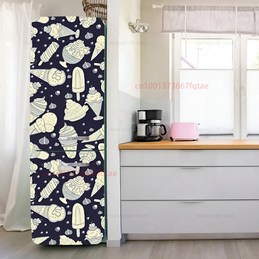 INS Style Tiling Star Printed Fridge Door Sticker Kitchen Renovation ...