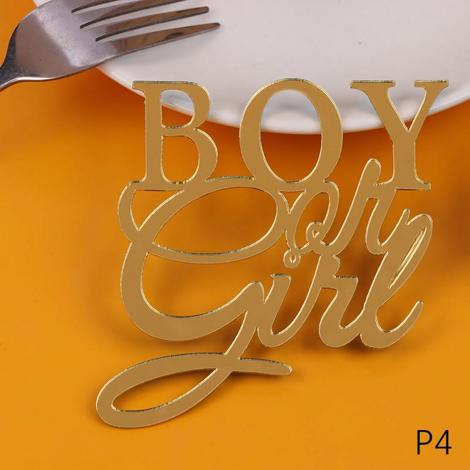 INS Wind Boy Or Girl Acrylic Cake Topper Golden Birthday Girl Cake ...