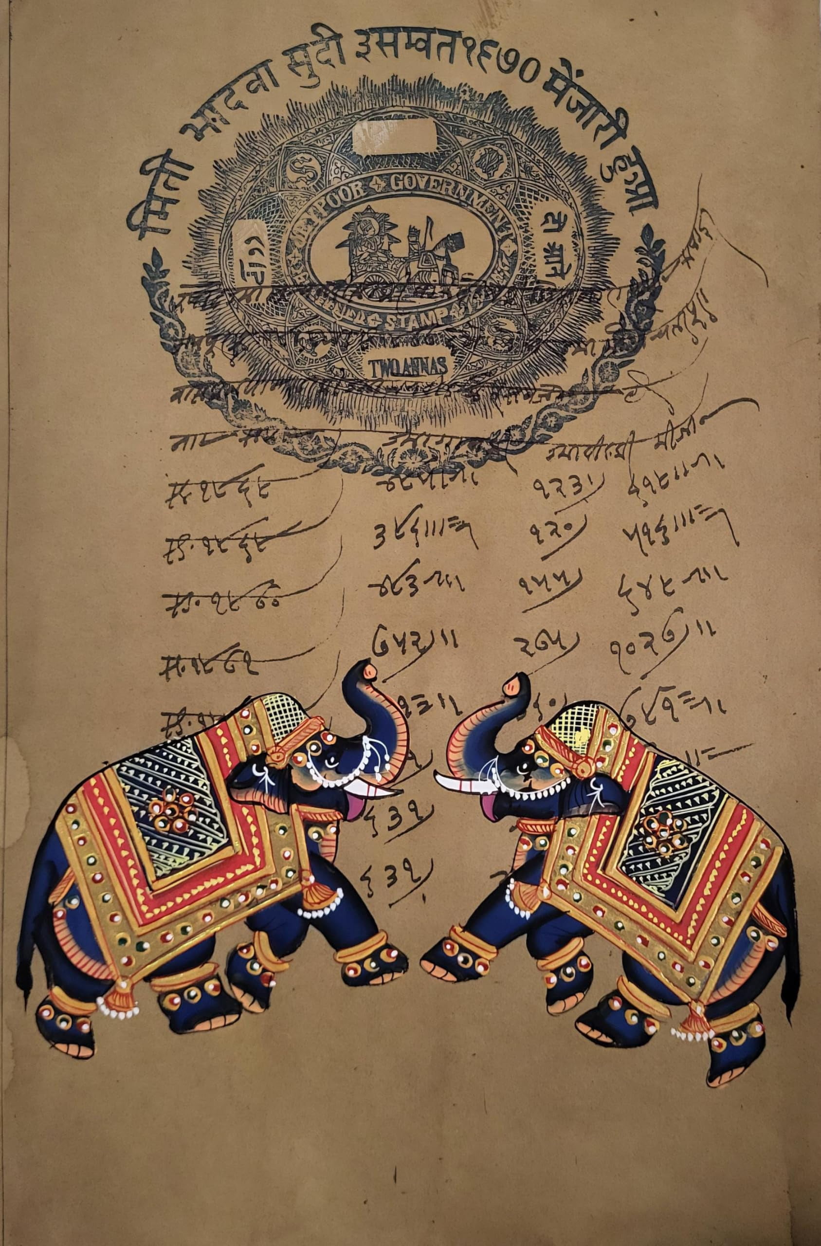 INSAIN - Handmade Indian Miniature painting of Decorative Royal ...