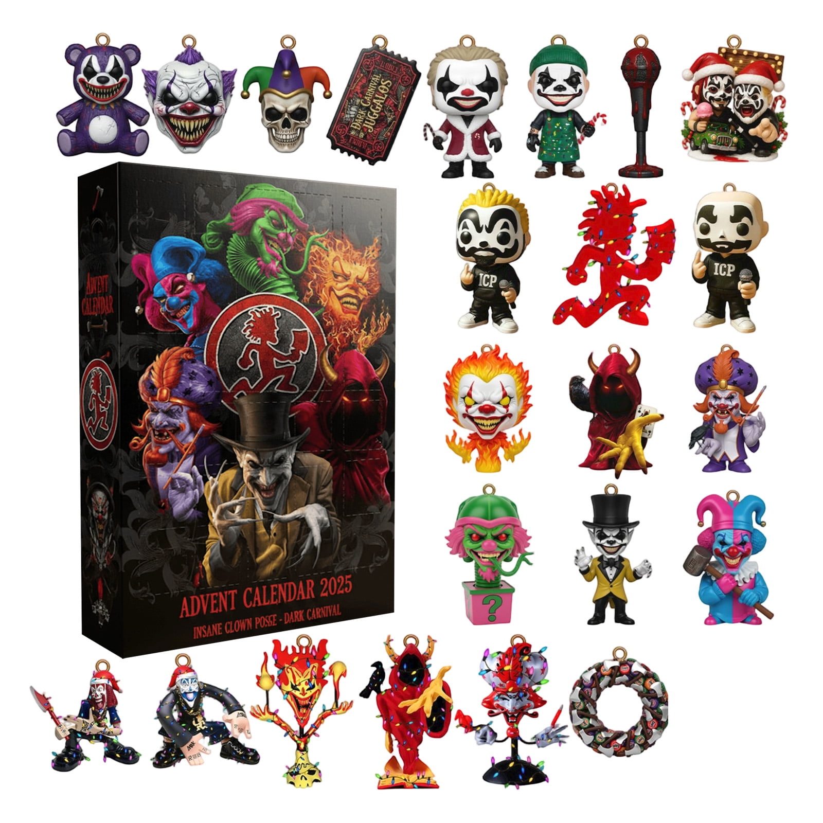INSANECLOWN POSSE - DARK CARNIVAL 2D Christmas Advent Calendar Daily Surprises Xmas Tree ...