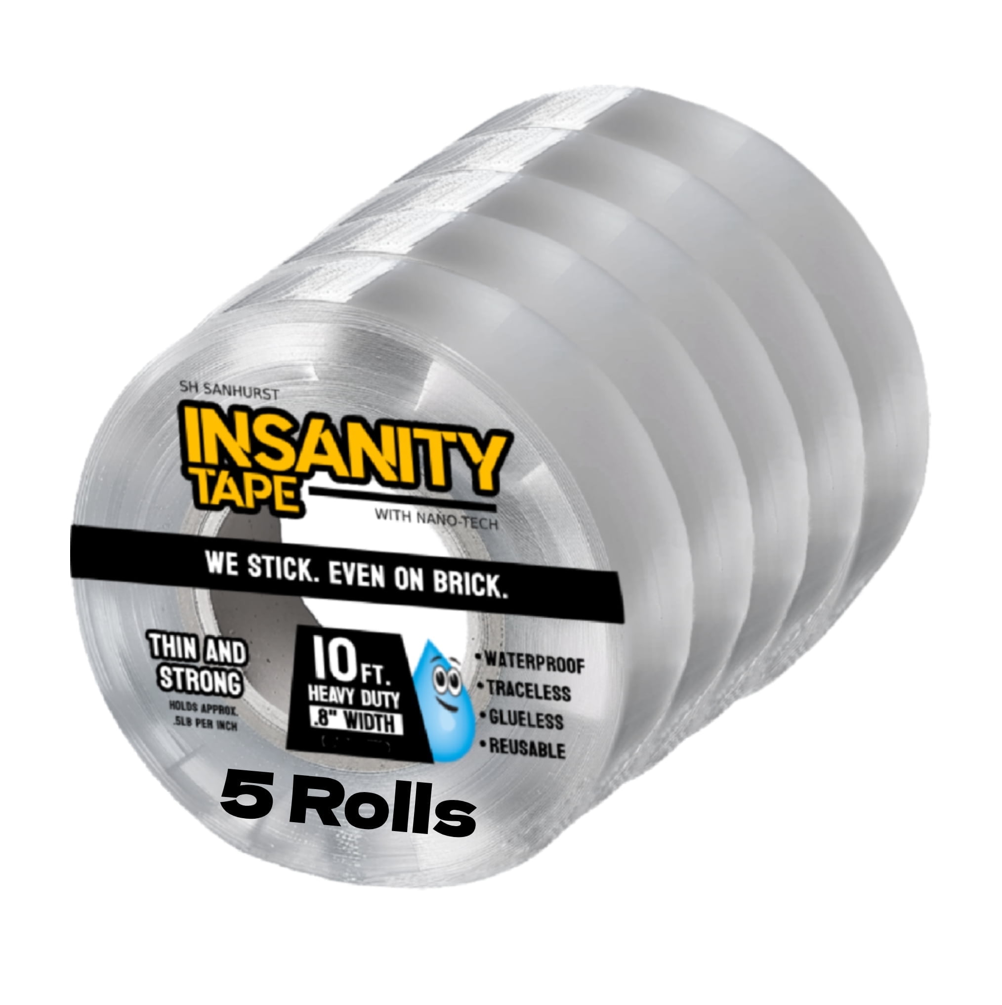 Insanity Tape Double Sided Adhesive Nano Tape For Classroom Decorations ...