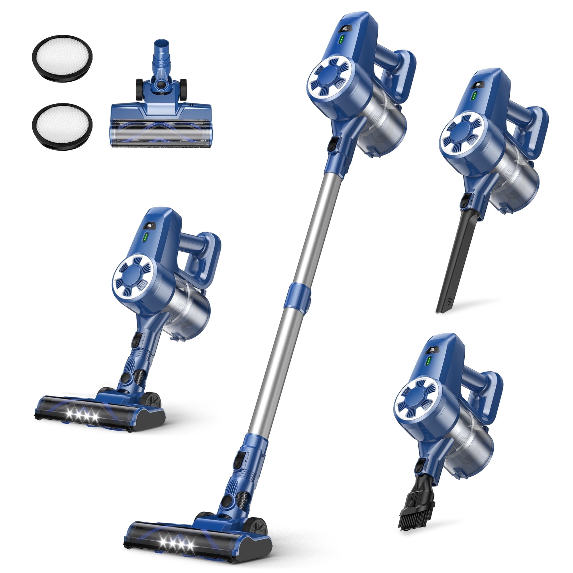 INSE Cordless Stick Vacuum Cleaner for Carpet Hardwood Floor Pet Hair ...