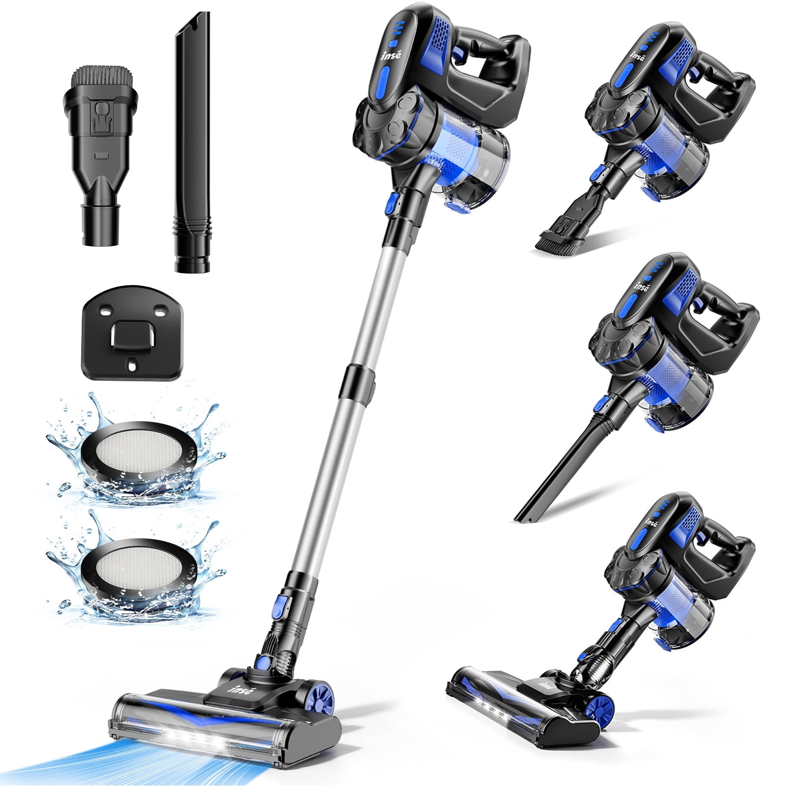 DEVOAC N300 6-in-1 Cordless Vacuum, 2200mAh, 40 Min Runtime, for Hard ...