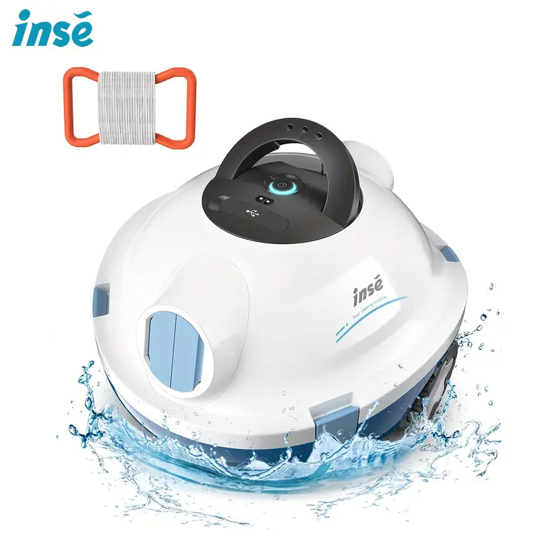 INSE Y10 Cordless Robotic Pool Cleaner, Pool Accessories, Pool Must ...