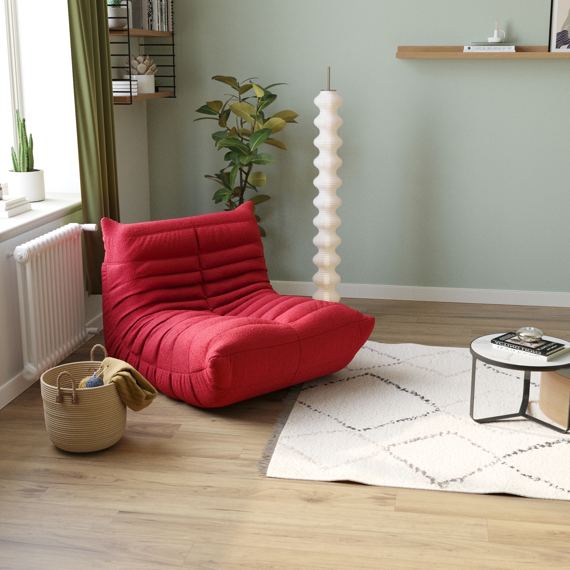 INSEUS Lounge Sponge Single Sofa Bean Bag Chair Red - Walmart.com