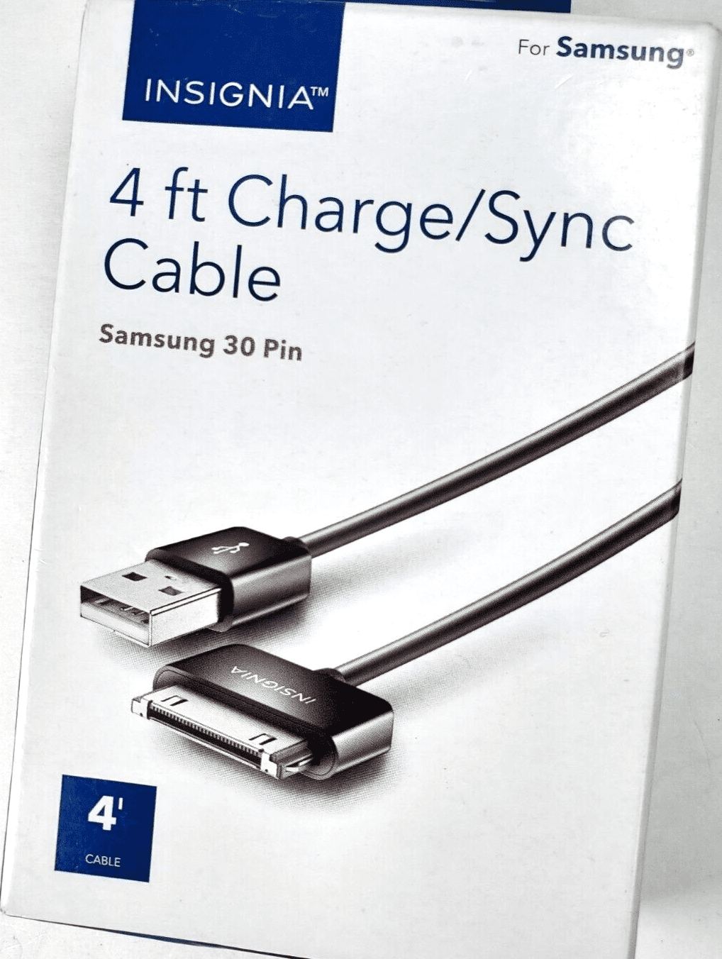 INSIGNIA 4 FT Charge / Sync Cable for Samsung 30-Pin (19A14H) - Walmart.com