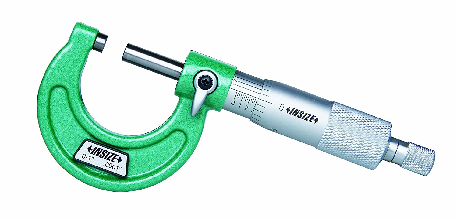 INSIZE 3203-1FA Outside Micrometer, 0" - 1", Graduation .0001", Ratchet ...