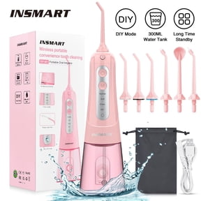 INSMART Cordless Water Flosser, Portable Water Pick for Teeth Cleaning ...