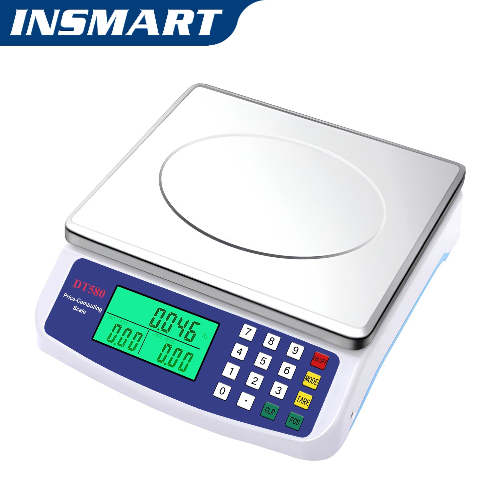 INSMART Food Scale,40KG Large Digital Kitchen Scale,Plug-in and Battery ...