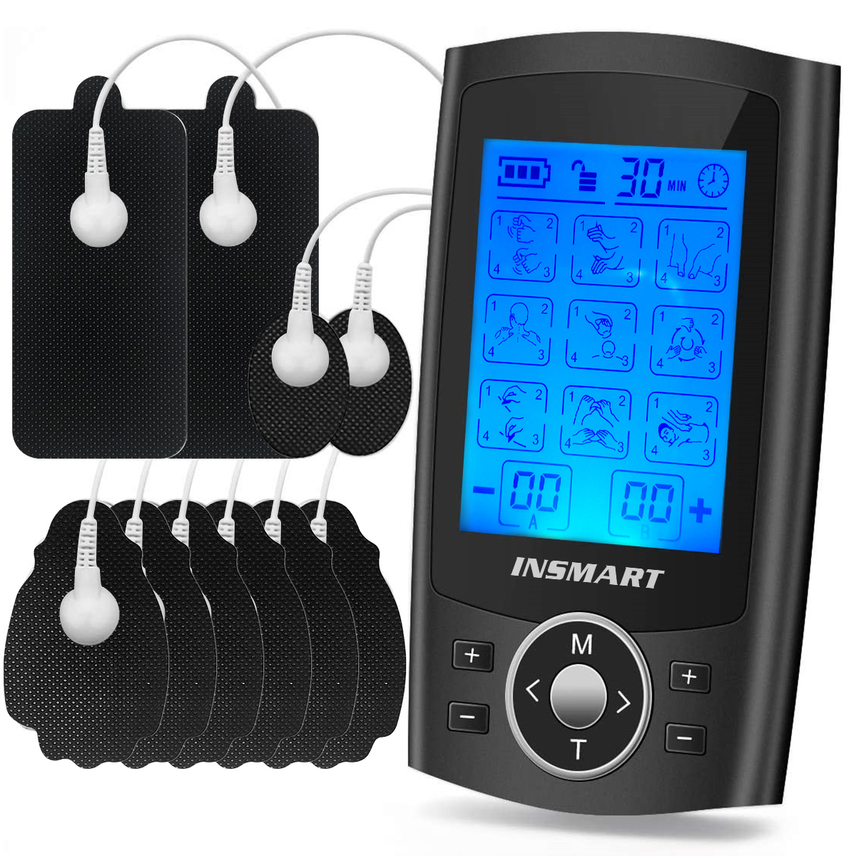 Premium TENS Unit + EMS Muscle Stimulator Pain Relief and Recovery ...