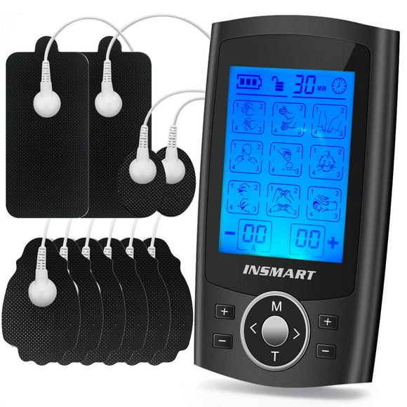 INSMART TENS Unit Rechargeable Muscle Stimulator EMS Dual Channel with ...