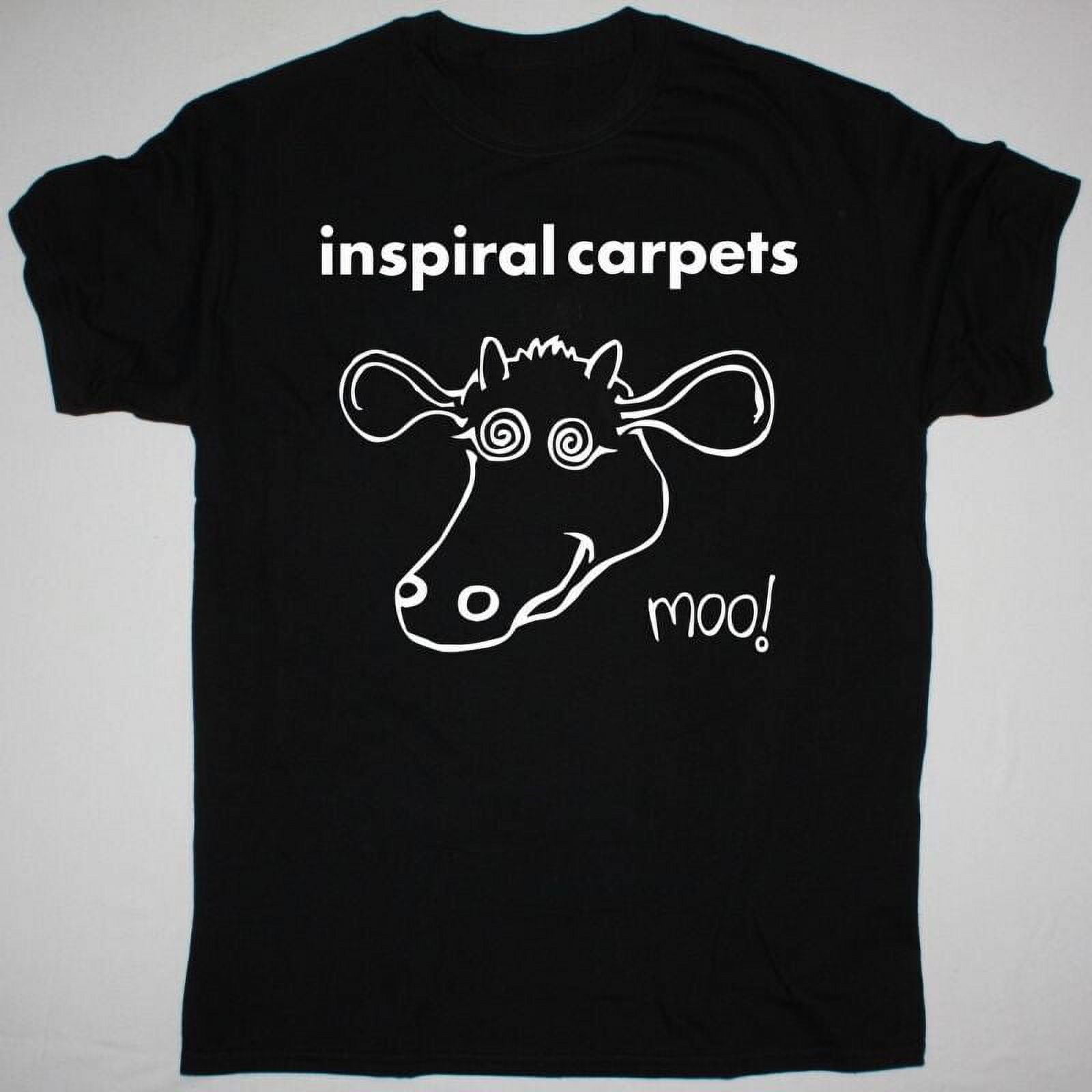 INSPIRAL CARPETS MOO Cotton Black Unisex All Size Shirt - Walmart.com