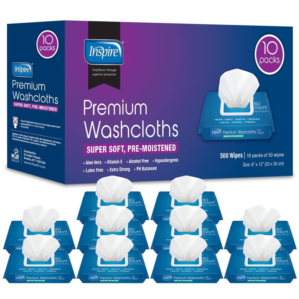 "INSPIRE XL Disposable Personal Incontinence & Cleansing Adult Wet ...