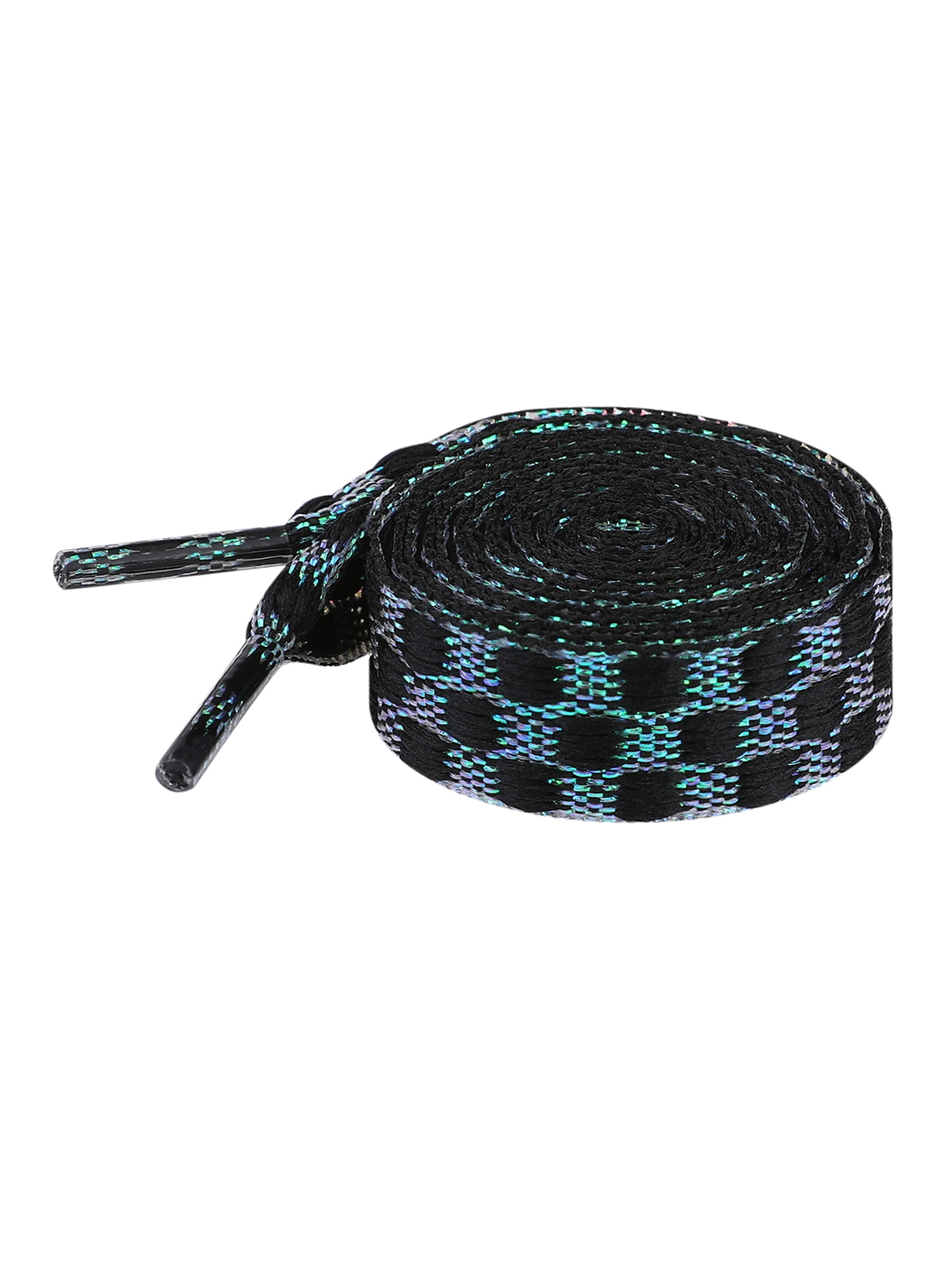 INSPIRE CHIC 1 Pair Flat Checkered Shoe Laces, Colorful Metal Wire ...