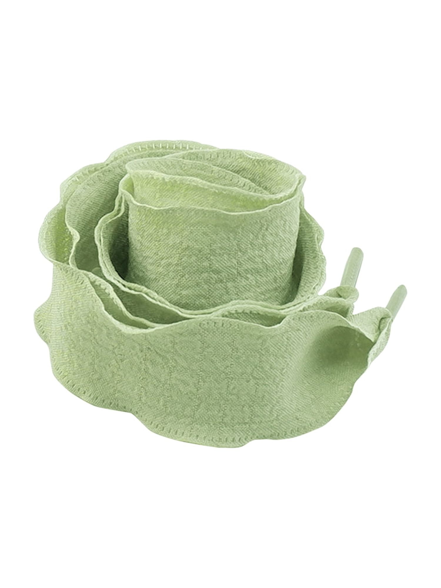 INSPIRE CHIC 2 Pairs Ruffle Shoe Laces: 2.5CM Wide Fishtail Pleated ...
