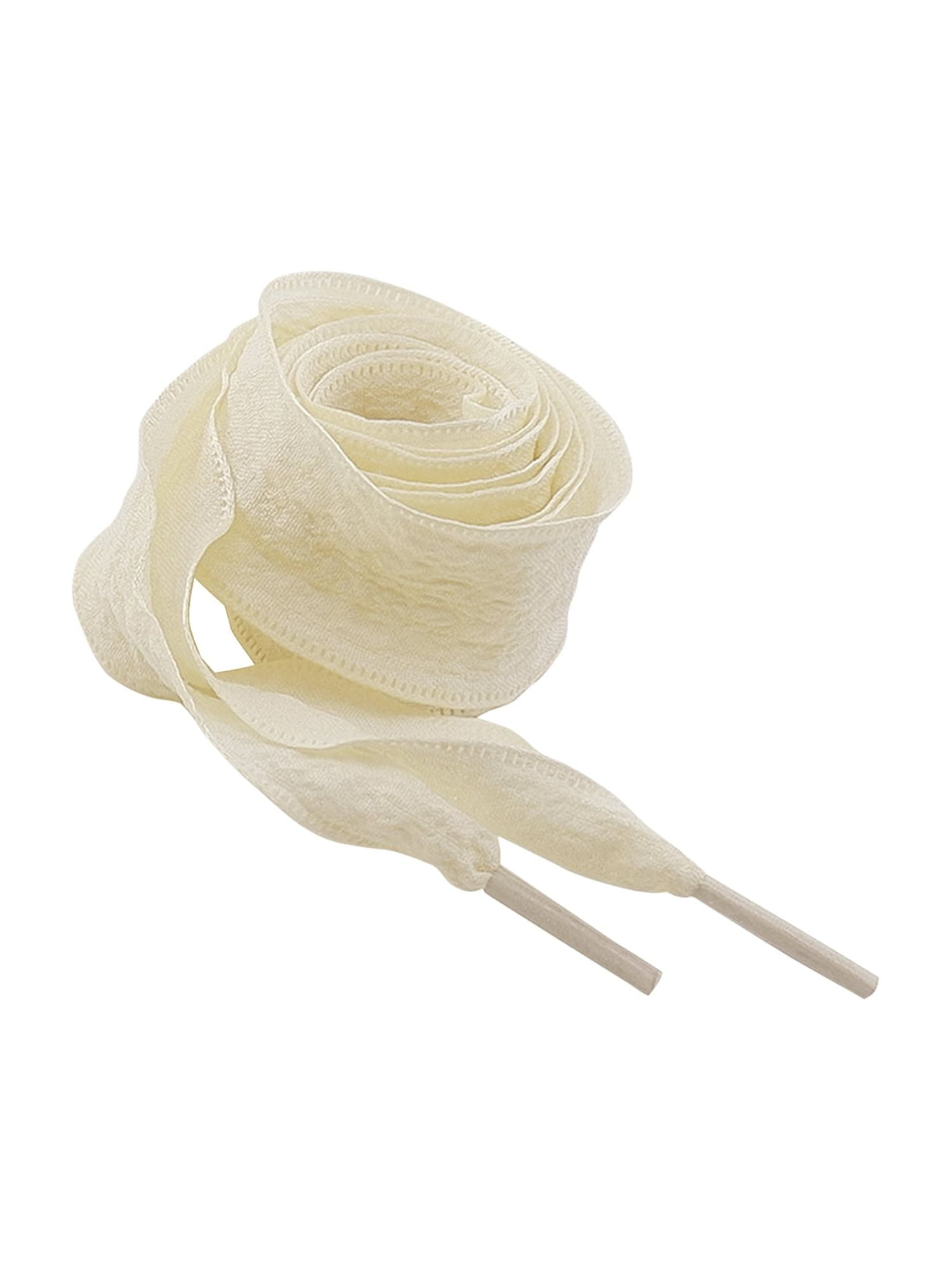INSPIRE CHIC 2 Pairs Ruffle Shoe Laces: 2.5CM Wide Fishtail Pleated ...