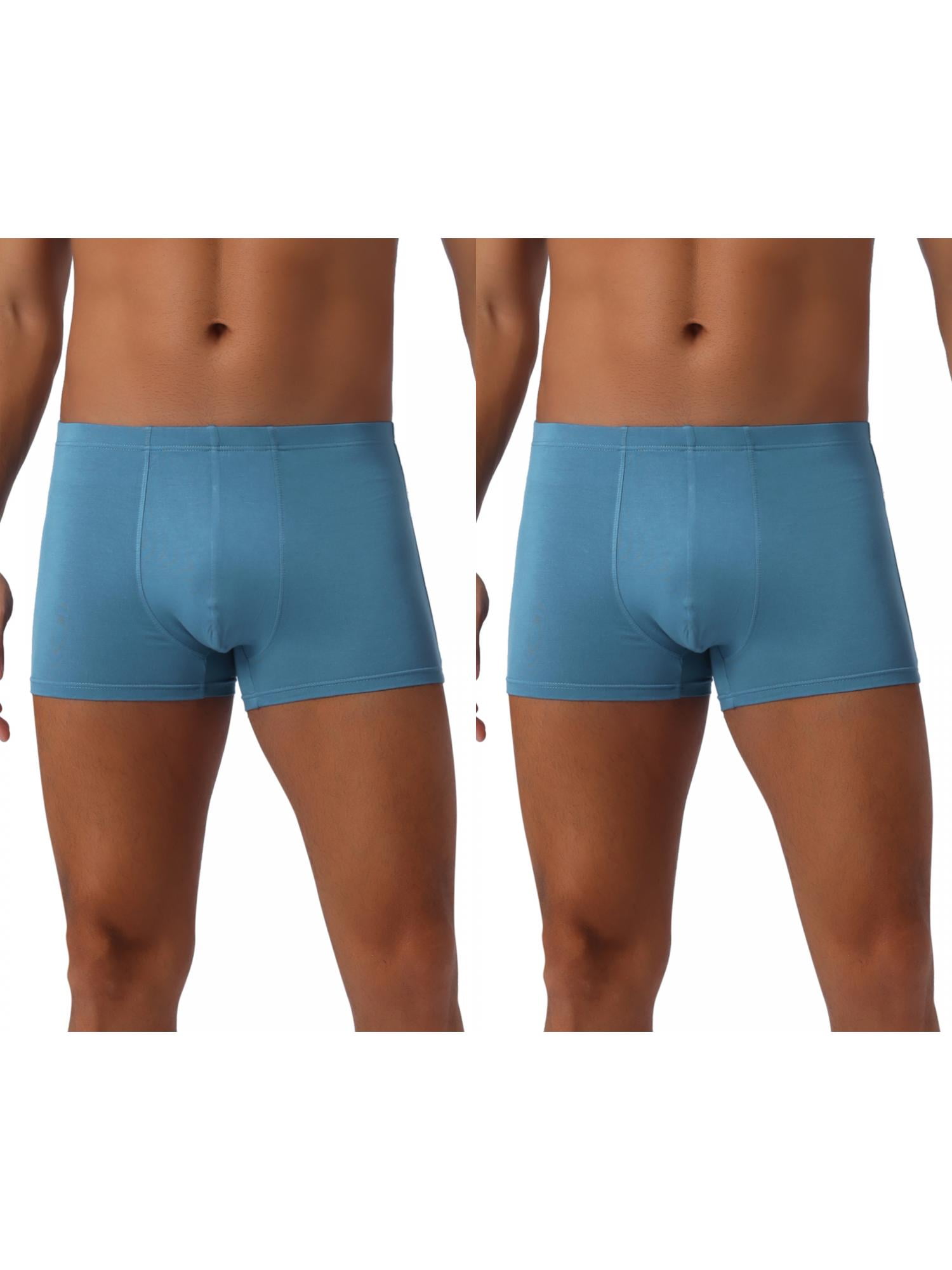 NOMADIC NOOK Men's 2 Pack Underwear Regular Fit Soft Comfortable Solid Color Basic Boxer Briefs ...