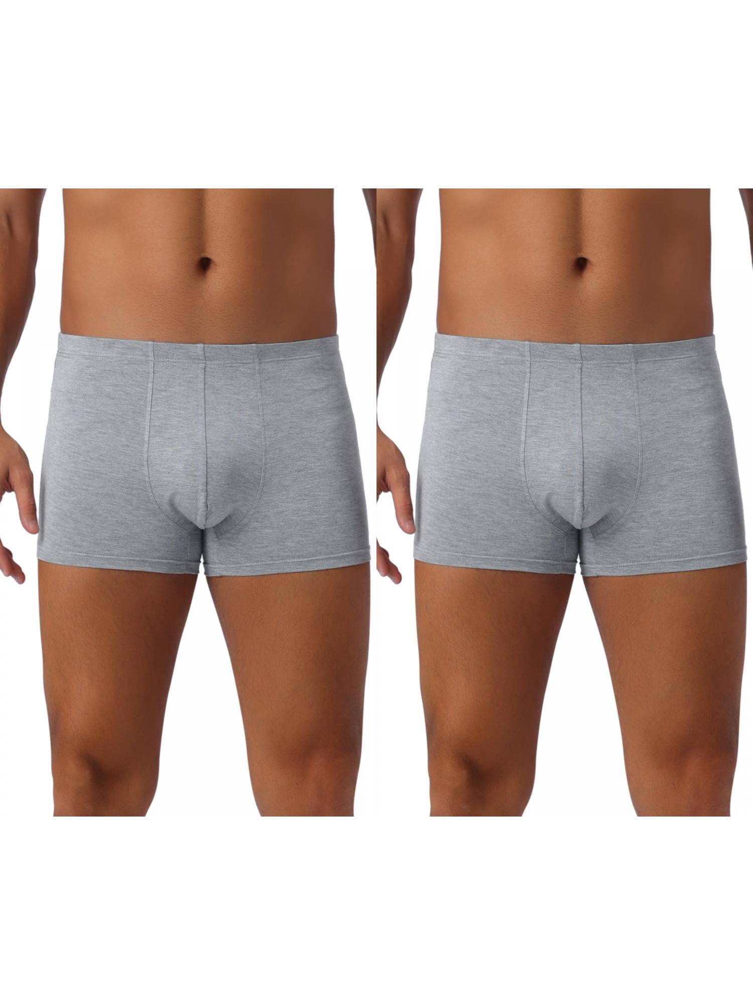 NOMADIC NOOK Men's 2 Pack Underwear Regular Fit Soft Comfortable Solid Color Basic Boxer Briefs ...