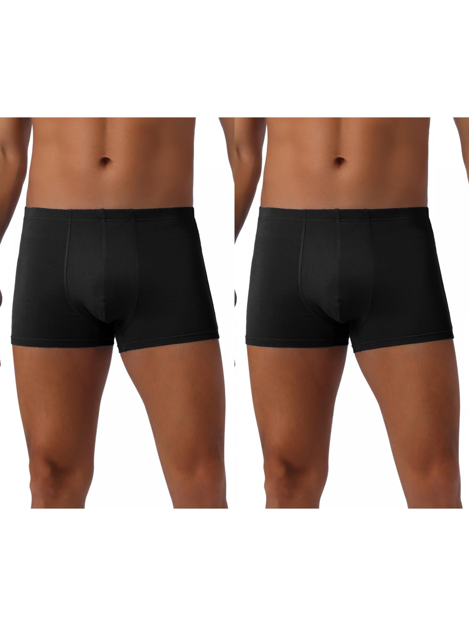 NOMADIC NOOK Men's 2 Pack Underwear Regular Fit Soft Comfortable Solid Color Basic Boxer Briefs ...