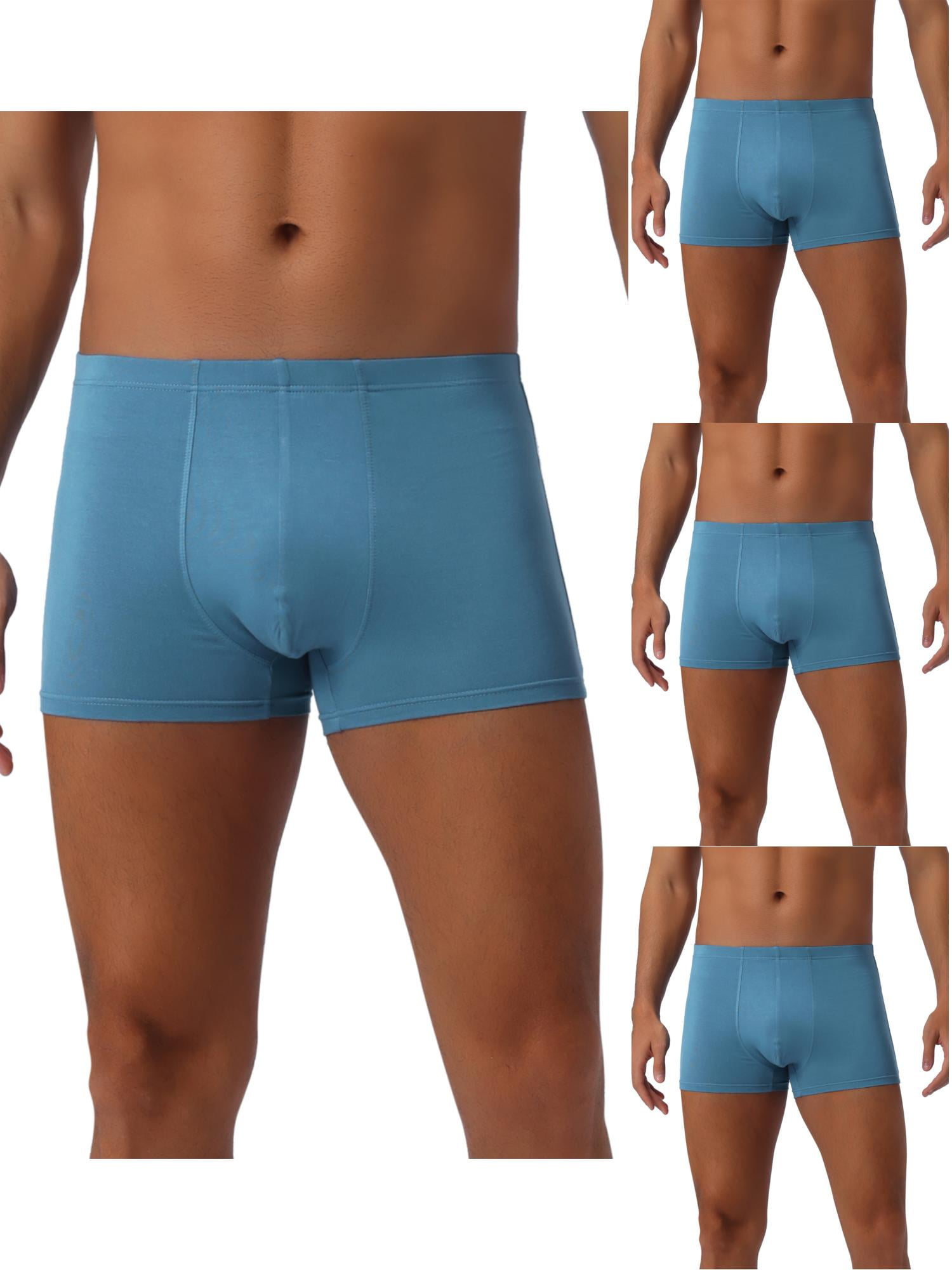 NOMADIC NOOK Men's 4 Pack Underwear Regular Fit Soft Comfortable Solid Color Basic Boxer Briefs ...