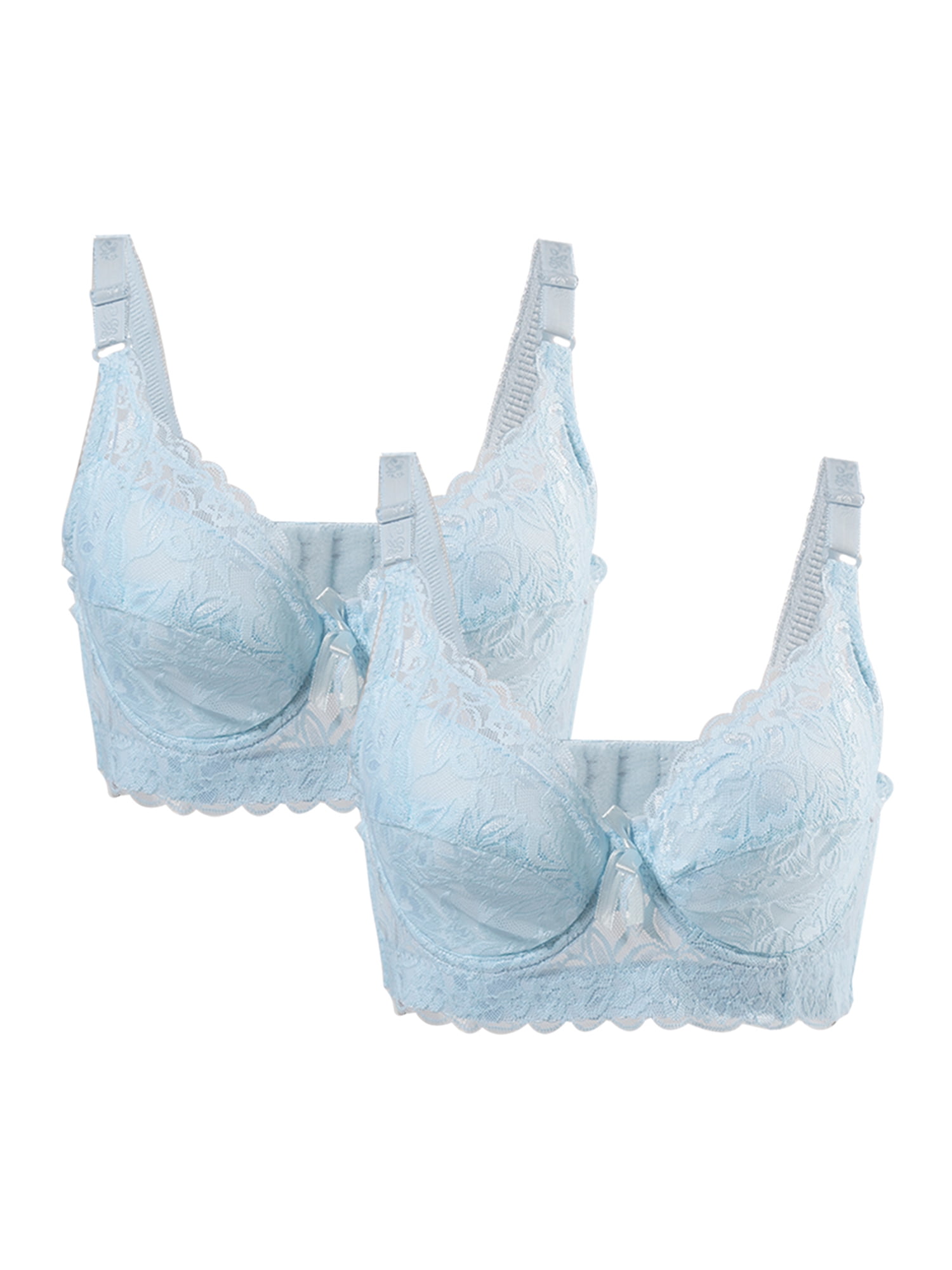 INSPIRE CHIC Women Cotton Cup Front Adjustable Straps Plus Size Bra 2 ...