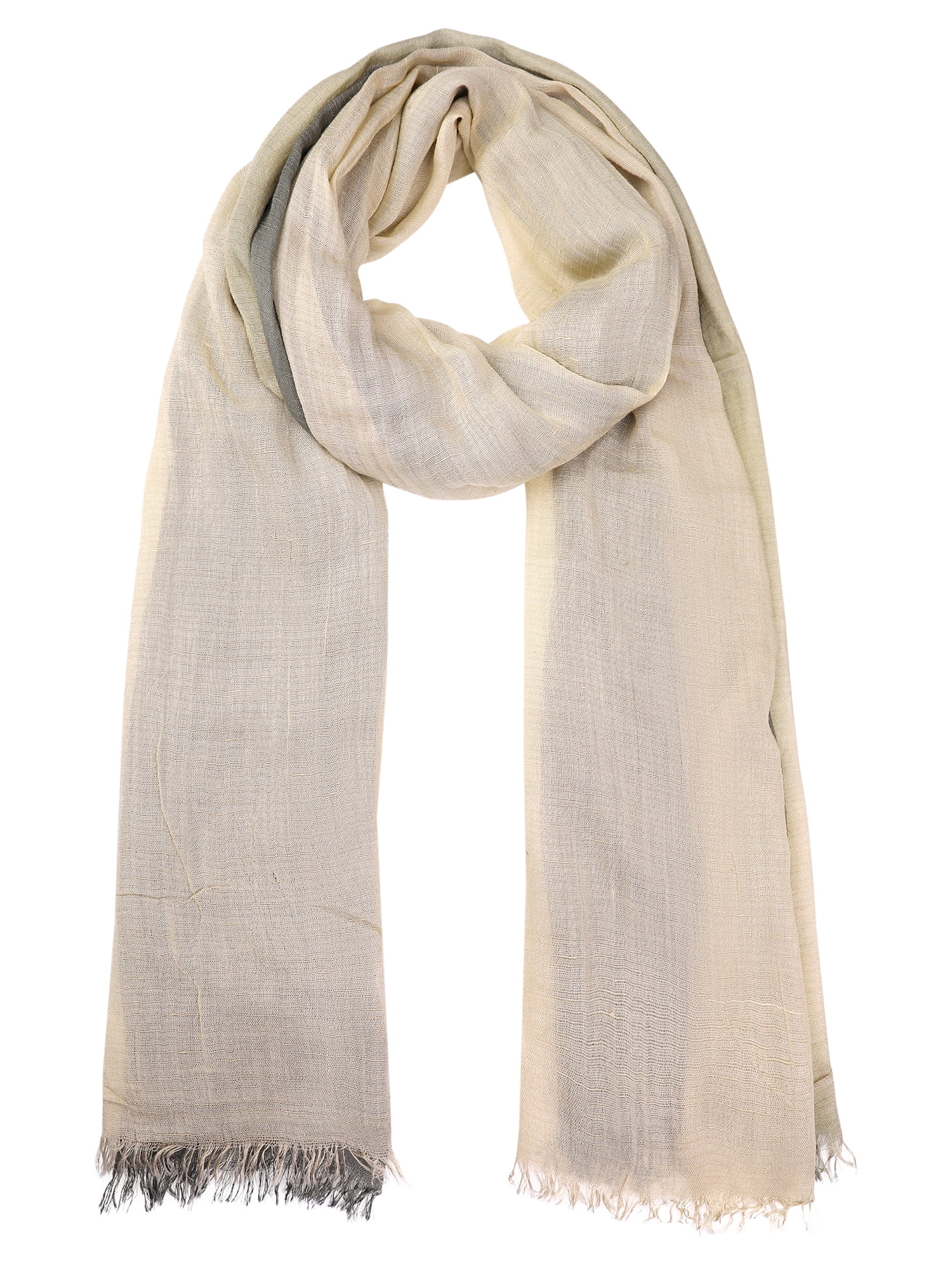 INSPIRE CHIC Women's Gradient Color Ombre Cotton Linen Scarves Soft ...