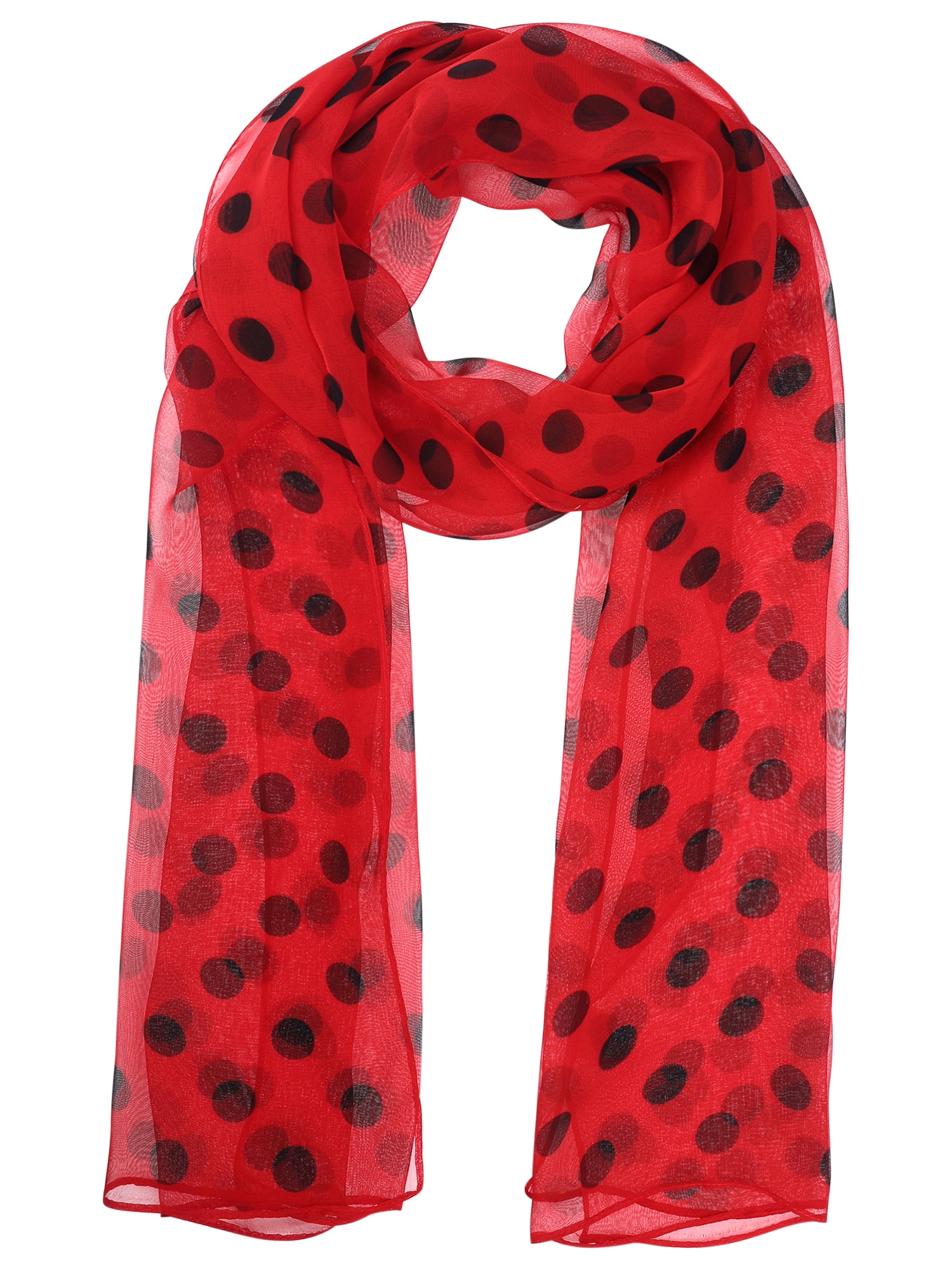 INSPIRE CHIC Women's Mother's Day 1950s Polka Dots Chiffon Scarf, Retro ...