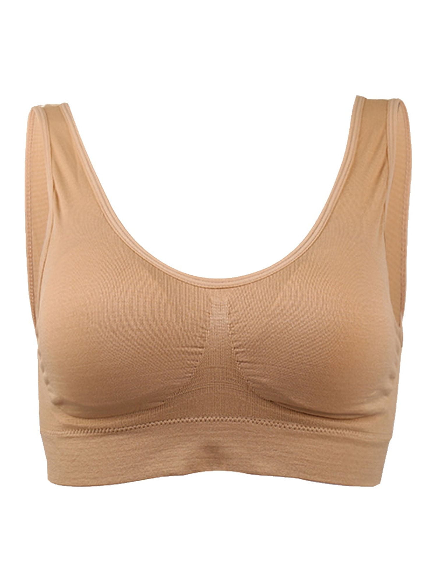 INSPIRE CHIC Women's Removeable Pads Seamless Wirefree Sleep Vest Tops ...