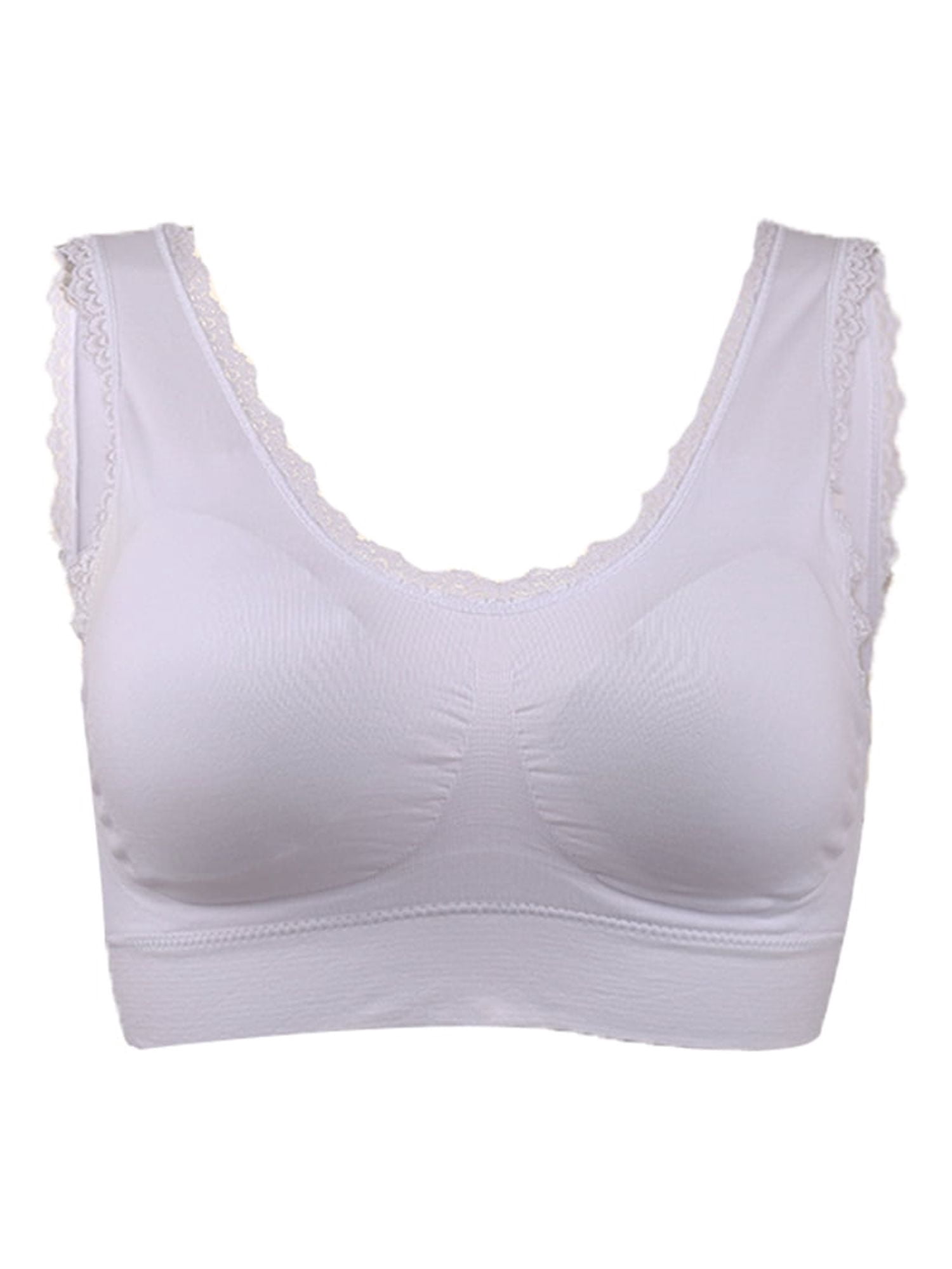 INSPIRE CHIC Women's Removeable Pads Seamless Wirefree Sleep Vest Tops ...