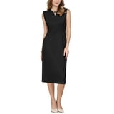 INSPIRE CHIC Women's Sleeveless Pencil Dress Choker V Neck 2026 Trendy ...