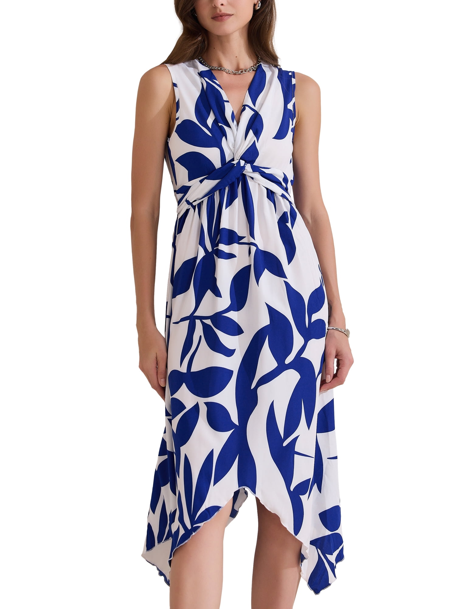 INSPIRE CHIC Women's Sundress Floral Sleeveless Deep V Neck Irregular ...