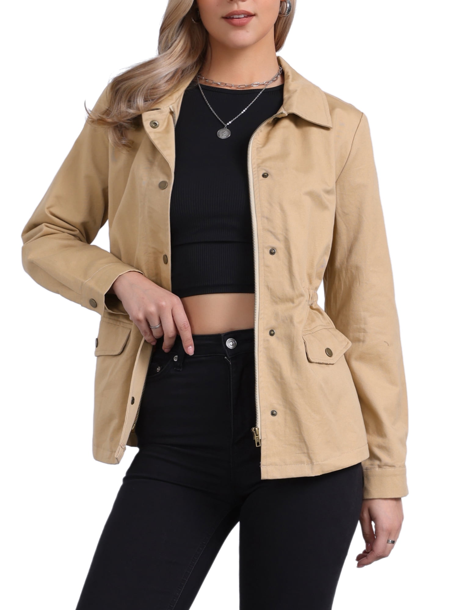 INSPIRE CHIC St. Patrick's Day Women's Utility Jackets Drawstring Waist ...