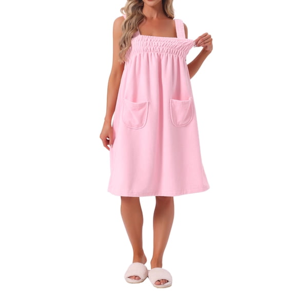 INSPIRE CHIC Womens Shower Towels Cover Up Wrap Wearable Bathrobe ...