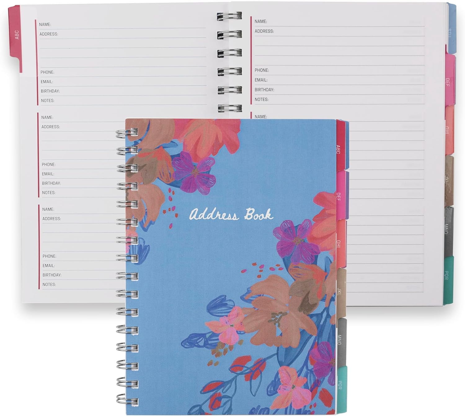 Erin Condren A5 Address Book with Sky Flowers Cover - Inspired by Erin ...