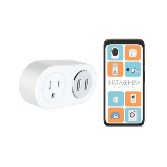 INSTACHEW, Pureconnect+ Smart Plug with USB, App Enabled, Google ...