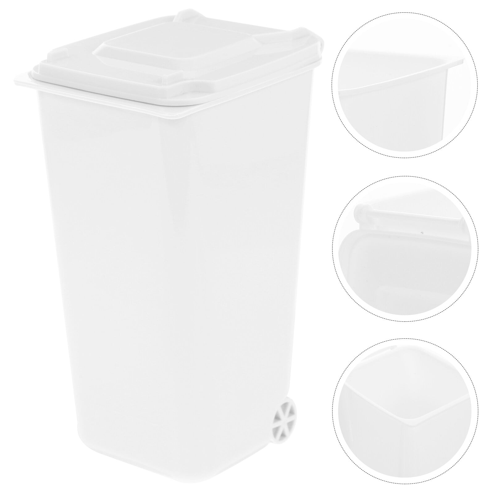 INSTAKA Desk Office Waste Can Mini Garbage Bucket Decorative Rubbish ...