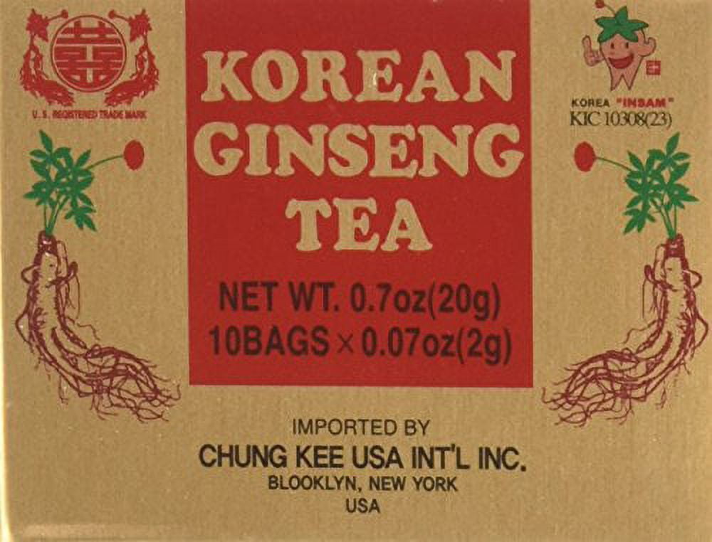 INSTANT KOREAN GINSENG TEA 100 Tea Bags - NET WT 7 oz (200 g) - Walmart.com