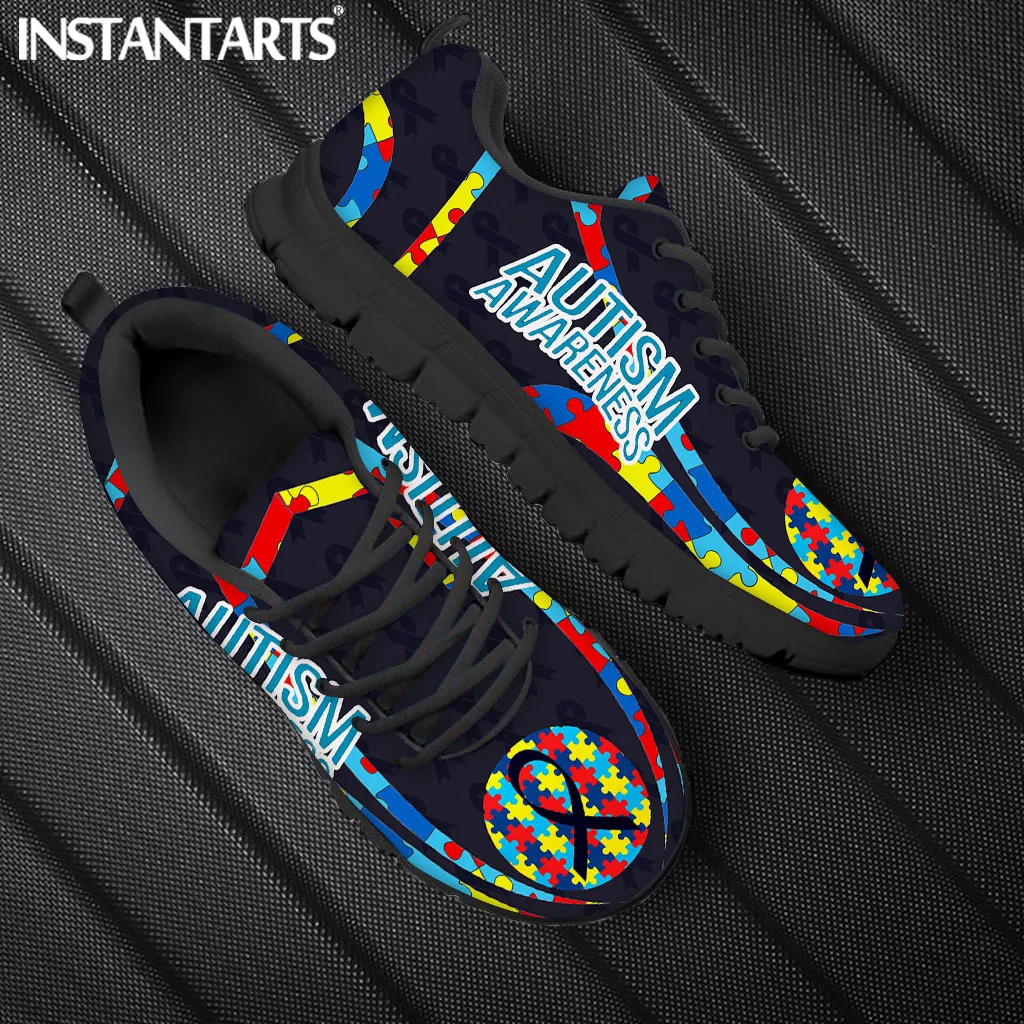 INSTANTARTS Autism Awareness Print Disease Casual Women Shoes Flats ...